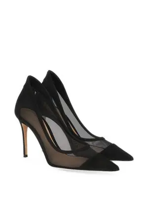 GIANVITO ROSSI Suede And Mesh Pumps
