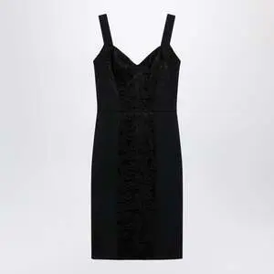 Dolce & Gabbana Sheath Dress With Lace - Black