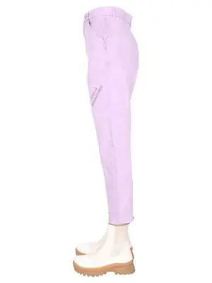 Stella McCartney Logo Embroidered Denim Jeans - Purple