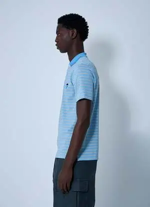 Prada Logo Motif Polo Shirt - Blue