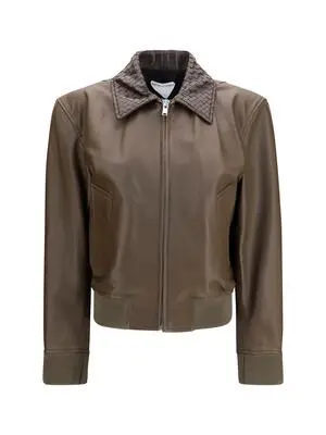 Bottega Veneta Glossy Leather Jacket