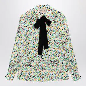 Valentino Garavani Multicolored Silk Blouse With Lavalliã¨re - Multicolor