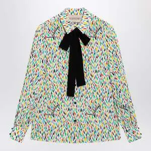 Valentino Garavani Valentino Silk Blouse With Lavallière Multicolor