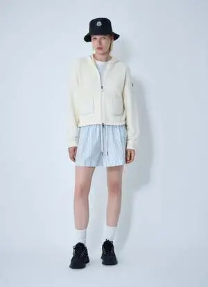 Moncler Striped Shorts - White
