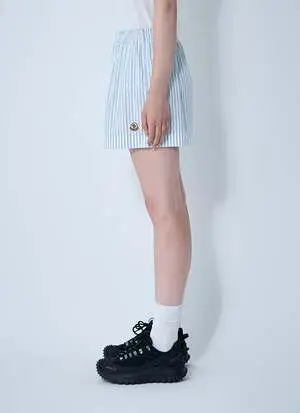 Moncler Striped Shorts - White