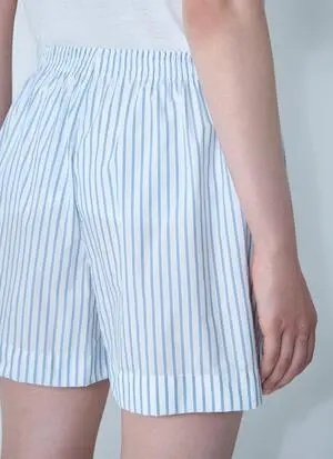 Moncler Striped Shorts - White