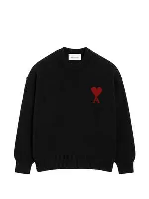 AMI Paris De Coeur Wool Crewneck Sweater - Multicolor