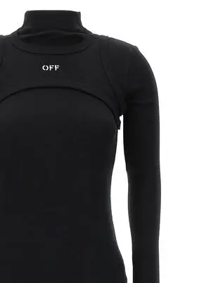 Off-White Off Stamp Rib' Dress