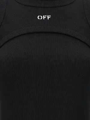 Off-White Off Stamp Rib' Dress