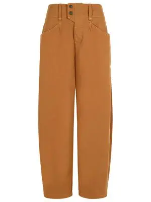 Isabel Marant Étoile Oumaya' Cotton Cognac Pants - Brown