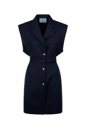 Prada Belted Sleeveless Blazer Dress - Multicolor