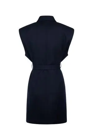 Prada Belted Sleeveless Blazer Dress - Multicolor
