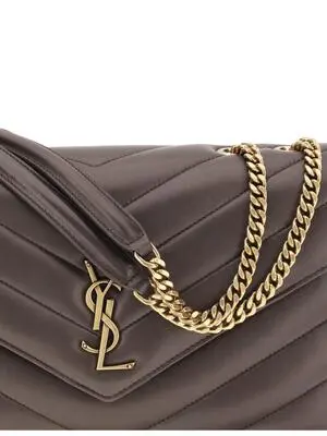 Saint Laurent Loulou Shoulder Bag - Gray