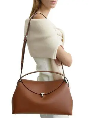 TOTEME T-lock Handbag In Grained Leather