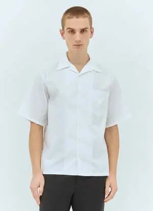 Prada Striped Short-sleeve Shirt - White
