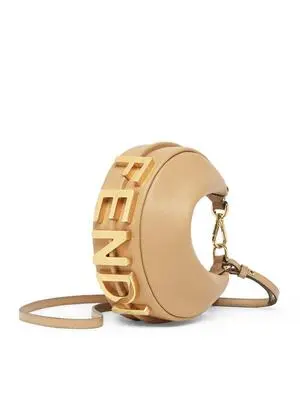 Fendi Graphy Leather Mini Hobo Bag