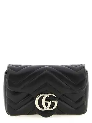 Gucci Gg Marmont' Mini Shoulder Bag - Black