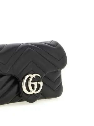 Gucci Gg Marmont' Mini Shoulder Bag - Black
