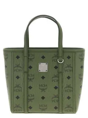 Mcm Visetos Monogram Shopping Bag - Green