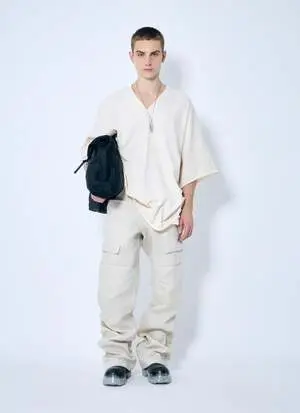Rick Owens Stefan Cargo Pants - Cream