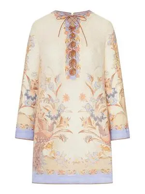 Zimmermann Indra Linen Mini Tunic Dress - Multicolor