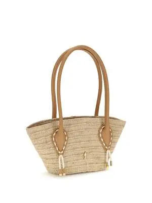 CHRISTIAN LOUBOUTIN Raffia Tote Bag - Cream