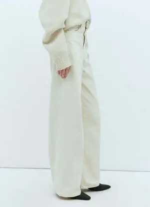TOTEME Wide Leg Jeans - Cream
