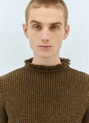 Burberry Fringed Wool Sweater