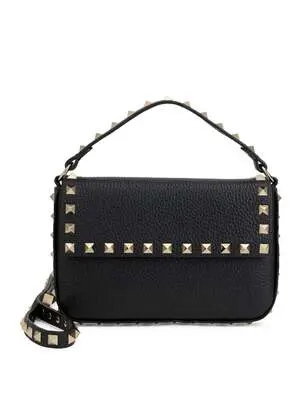 Valentino Garavani Mini Rockstud Bag In Calfskin - Black