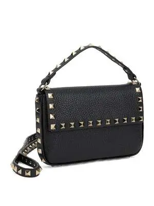 Valentino Garavani Mini Rockstud Bag In Calfskin - Black