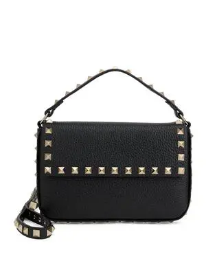 Valentino Garavani Mini Rockstud Bag In Calfskin - Black