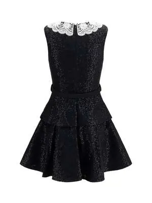 SELF-PORTRAIT Sequin Bouclé Mini Dress - Black