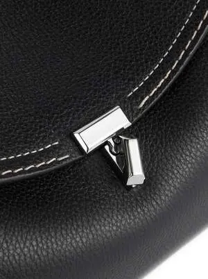 TOTEME T-lock Bag In Embossed Leather - Black