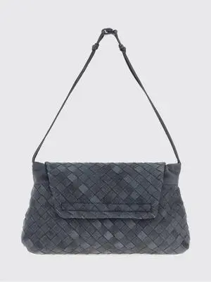 Bottega Veneta Woven Suede Giorno Bag - Gray