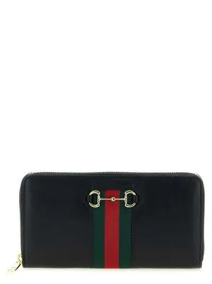 Gucci Horsebit Web' Wallet - Black