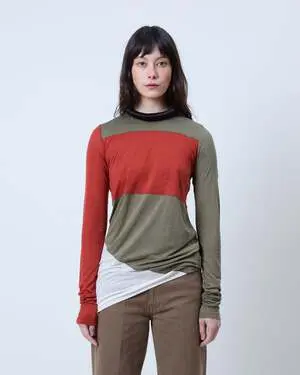 Phoebe Philo Tubular Block Knit Sweater - Red