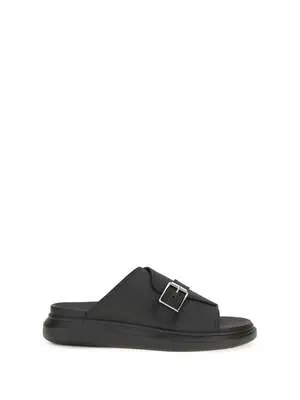 Alexander McQueen Buckle Slide Sandals - Black
