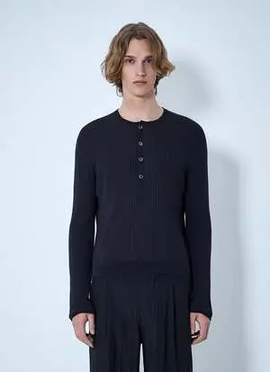 Our Legacy Fine Knit Cotton Crepe Henley
