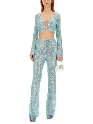 SELF-PORTRAIT Beaded Pants - Multicolor