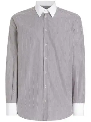 Dolce & Gabbana Striped Cotton Shirt - Gray