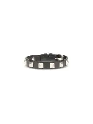 Valentino Garavani Rockstud Leather Bracelet - Black