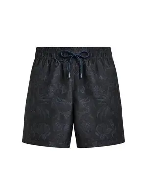 Etro Floral Pattern Swim Shorts - Blue