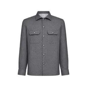 Brunello Cucinelli Grey Jackets Shirt Jackets - Gray