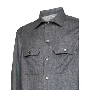 Brunello Cucinelli Grey Jackets Shirt Jackets