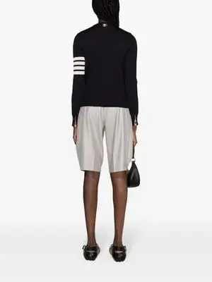 Thom Browne Wool 4-bar Relaxed Pullover - Blue