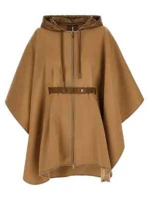 Moncler Detachable Hooded Cape - Cream