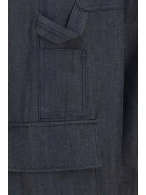 Balenciaga Denim Print Cargo Pants