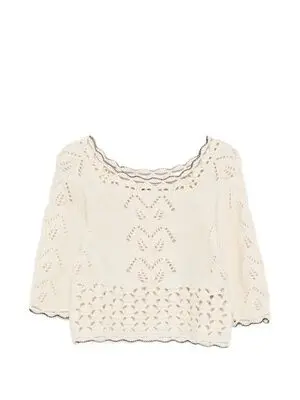 Isabel Marant Étoile Isabel Marant Étoile Cotton And Wool Top Multicolor