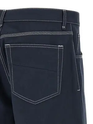Fendi Cotton Canvas Cargo Bermuda Shorts - Blue