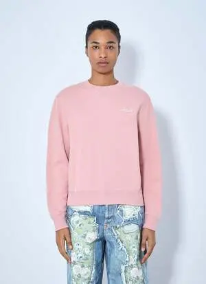Acne Studios Fleece Sweatshirt With Logo - Pink